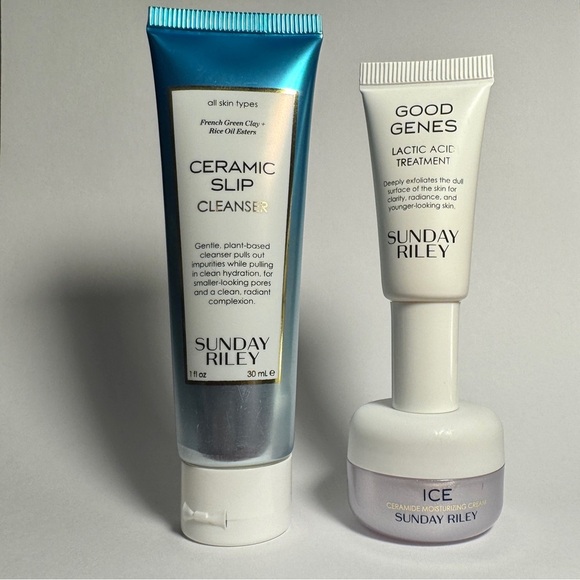Sunday Riley | Skincare | Sunday Riley Skincare Set Of 3 Ceramic Slip Cleanser Good Genes Serum ...